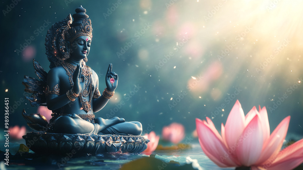 Hindu God or lord Brahma the creator of the universe and all life the ...