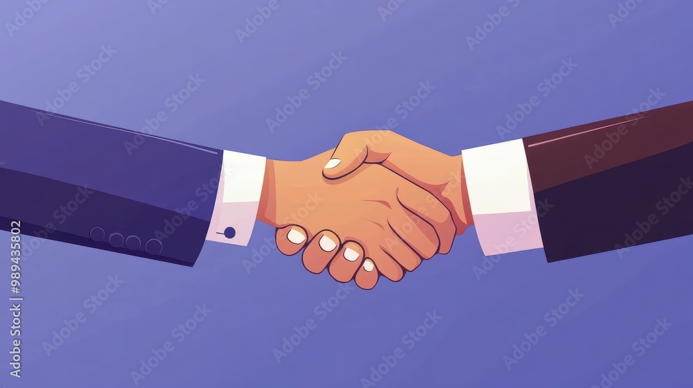Concluding an agreement. The handshake as a sign of support ...