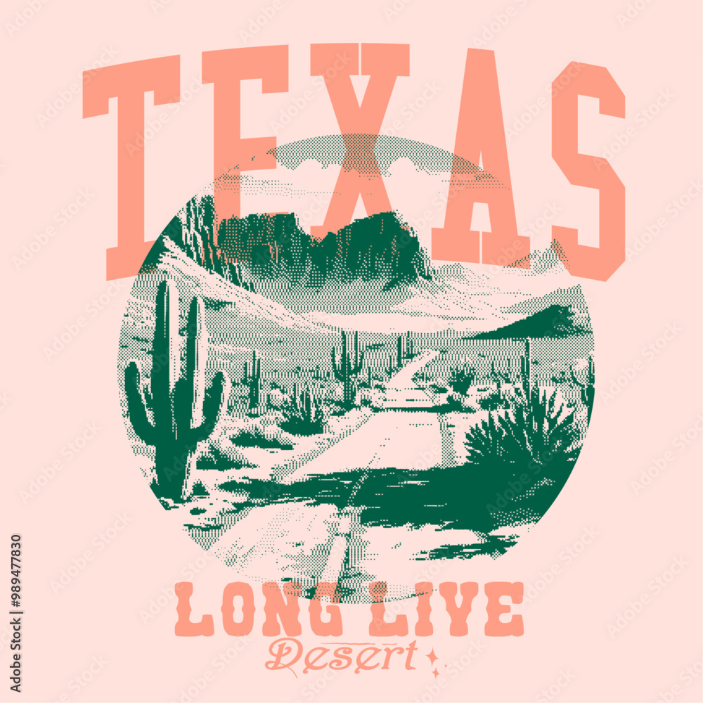 Long Live Desert in Texas slogan print design. desert vector. desert ...
