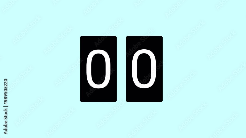 Countdown animation from 5 to 0 sec, counter timer 5 second in 4k. On ...