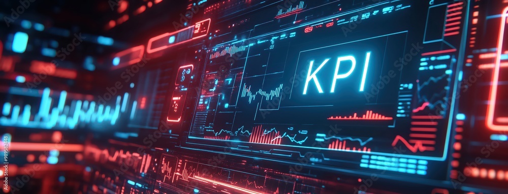 Modern Digital KPI Dashboard Interface with Data Analytics and Key Performance Indicators for ...