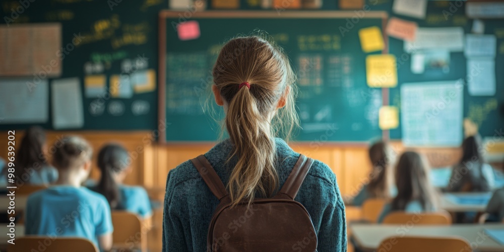 Teacher engaging students in a dynamic math lesson using visual aids ...