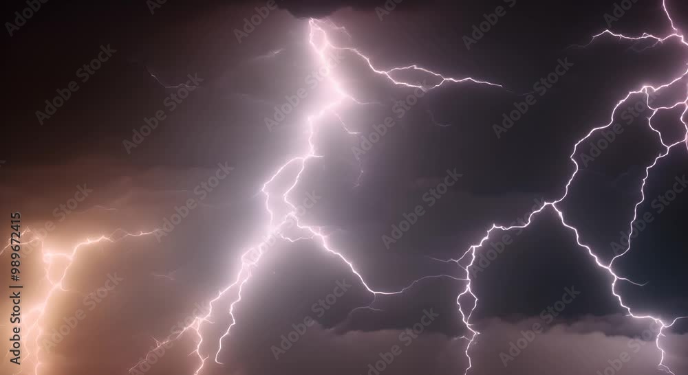 Lightning strikes Electrical storm on black background Electric ...