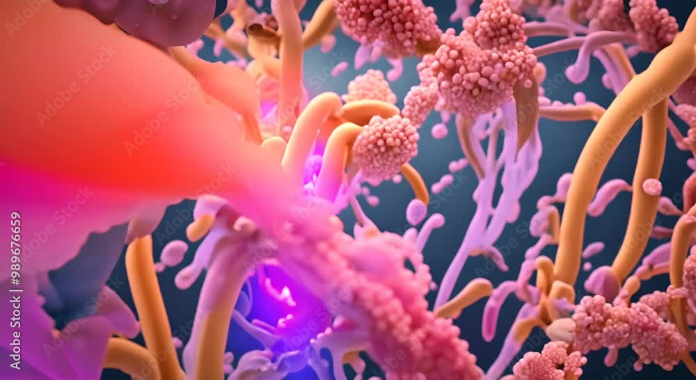 Micro bacterial Bacteria Colony Microbiome and Bacteria inside ...