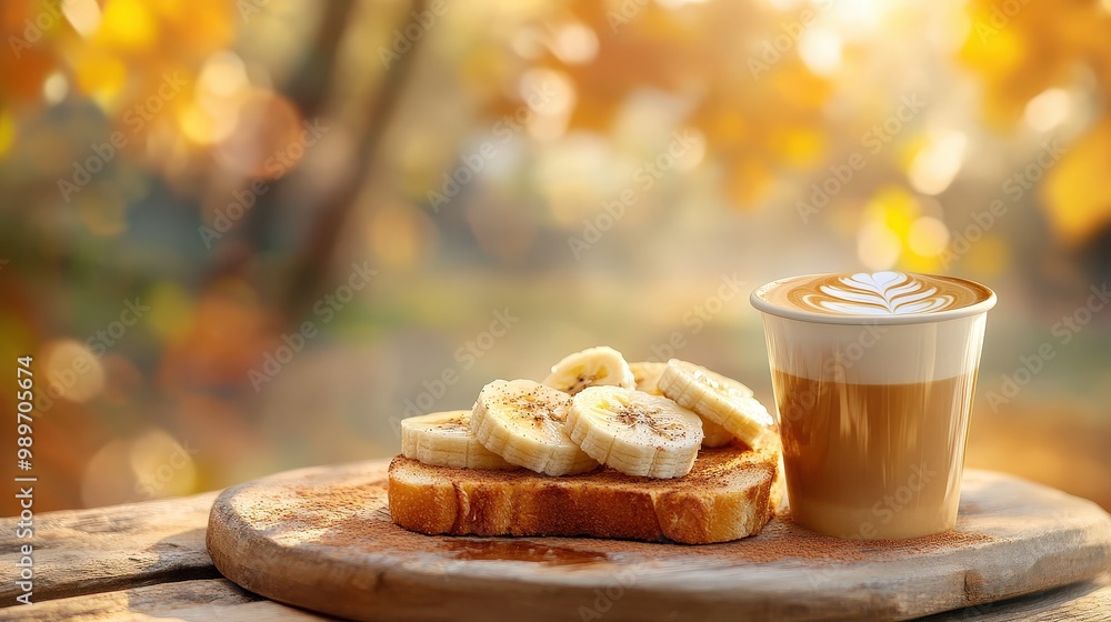 Minimalist Breakfast Food Template with Toast, Coffee, and Autumn ...