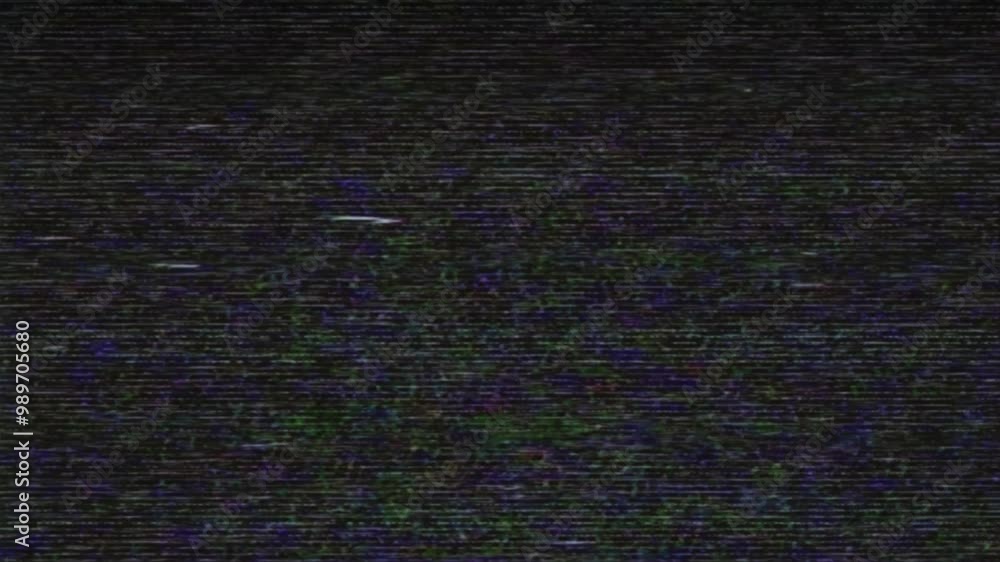Vintage VHS Old TV Noise Effect with Static and Glitch Distortion ...