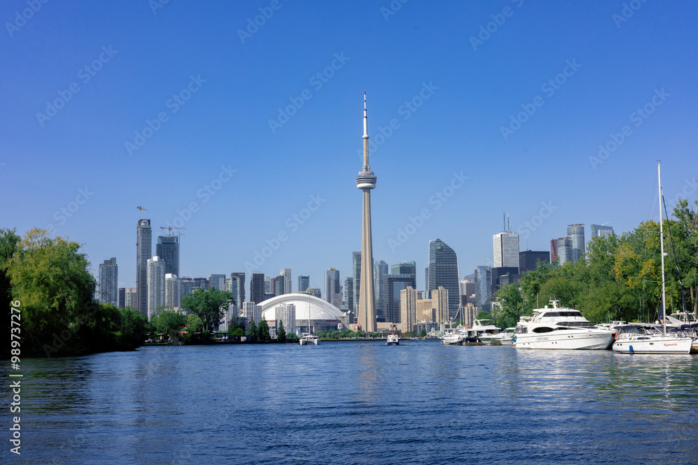 Toronto Canada, September 5, 2024; Looking at downtown Toronto and the ...