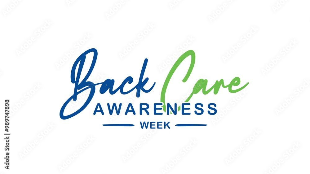 Back Care Awareness Week Text Animation. Great for Back Care Awareness ...