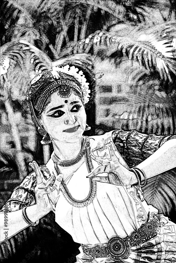 Digital Art - Mohiniyattam is an Indian classical dance form that ...