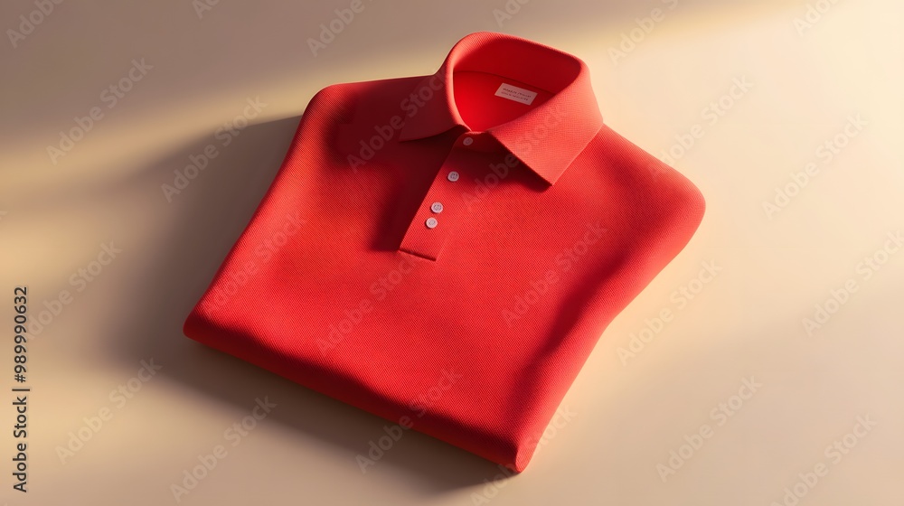 10. A classic polo shirt in a 3D view, rendered with realistic fabric ...