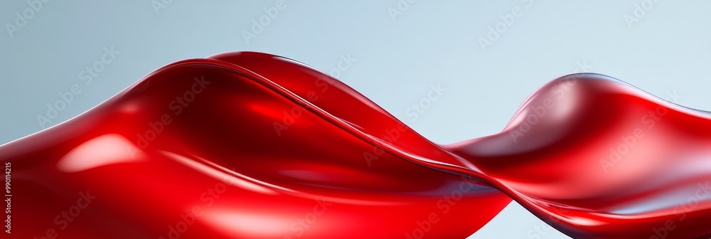 Abstract red wave pattern, a fluid design symbolizing energy, motion ...