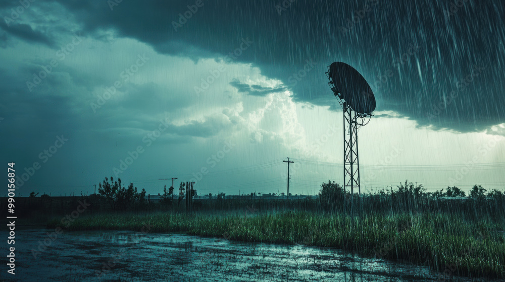 Rainfall patterns are monitored by radar systems, showcasing dramatic ...