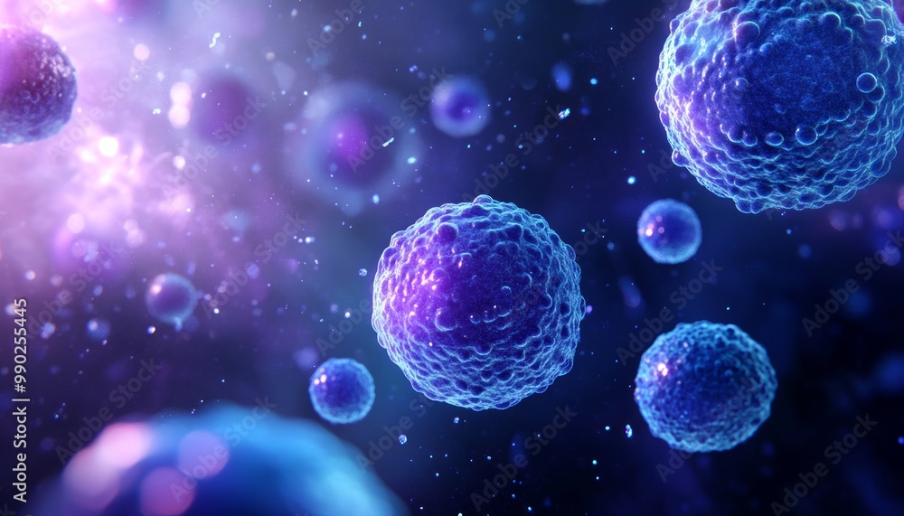 Foto de Detailed visualization of biological molecules under the ...