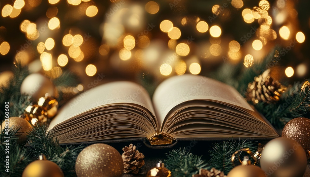 Peaceful book scene illuminated by candlelight, representing the warmth ...