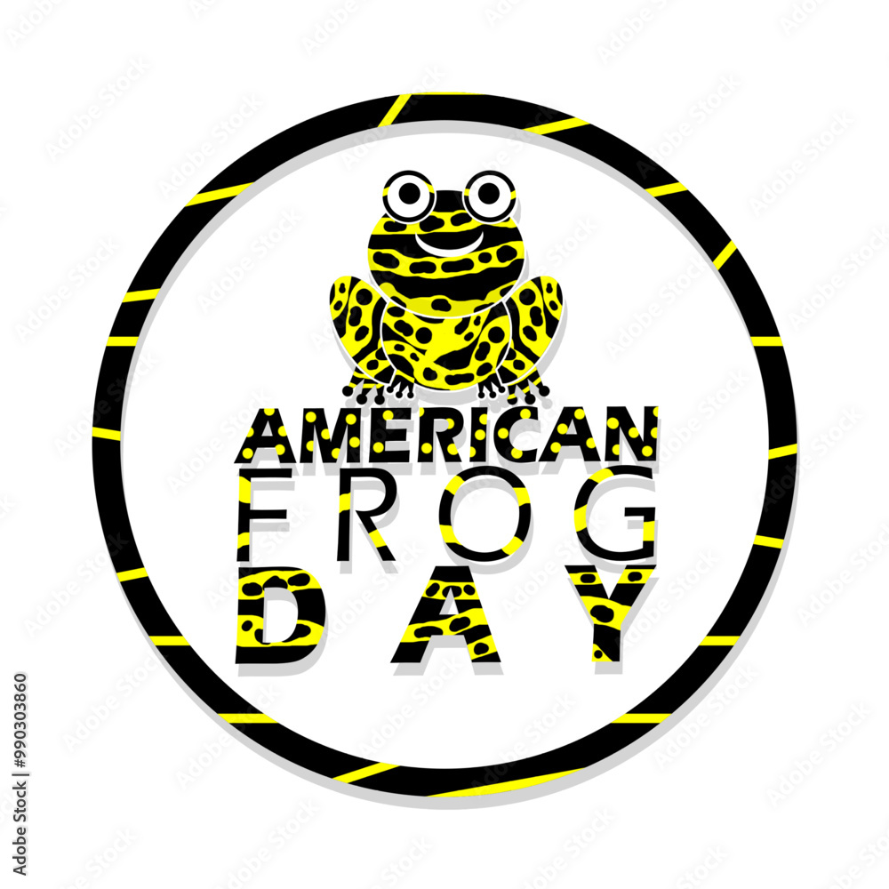 American Frog Day celebrates on October. Illustration of a Dendrobatid ...