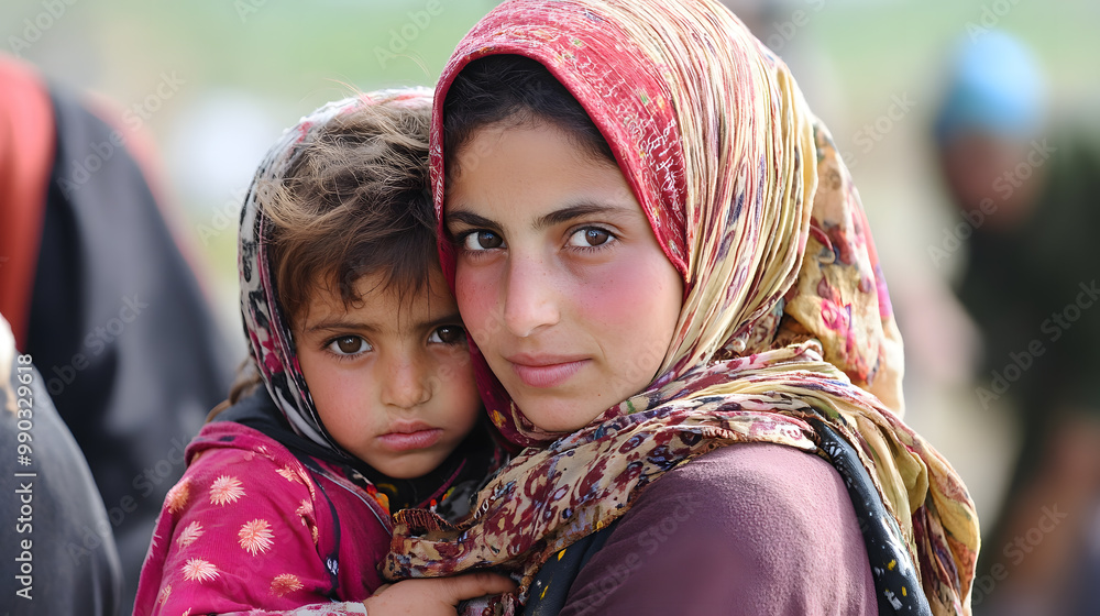 World Refugee Day. Migrating people. Resettlement of people due to war ...