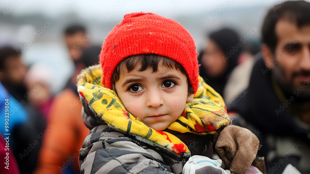 World Refugee Day. Migrating people. Resettlement of people due to war ...