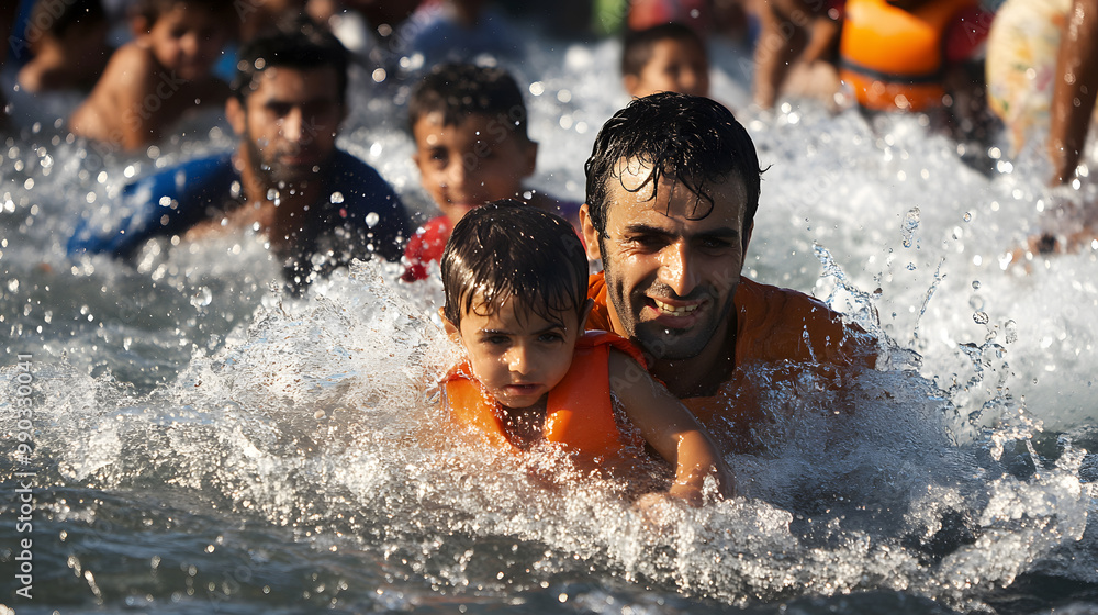 World Refugee Day. Migrating people. Resettlement of people due to war ...