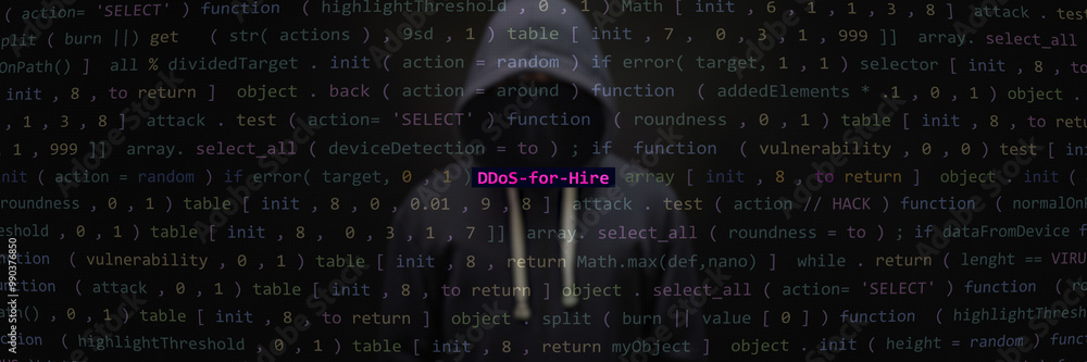 Cyber attack ddos-for-hirescreen, Anonymous hacker hidden with hoodie ...