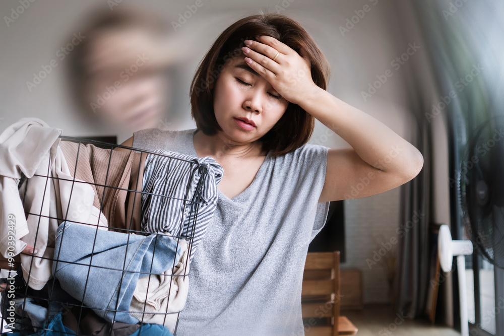 asian woman suffering from fainting, vertigo can be used for Syncope ...