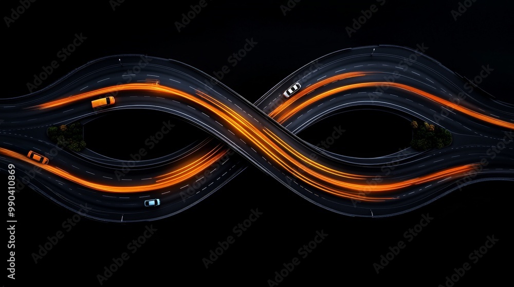 The Infinite Flow: A captivating image of a road shaped like an ...