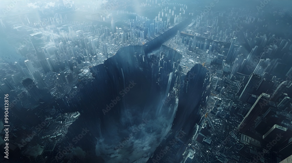 Giant Chasm Swallowing Entire Cities Leaving Nothing but a Void in the ...