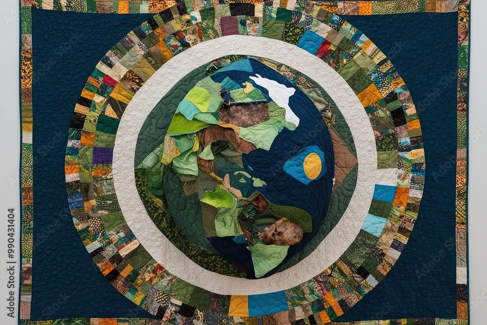 Ecological Quilt Art and Mixed Media Project with Upcycled Materials ...