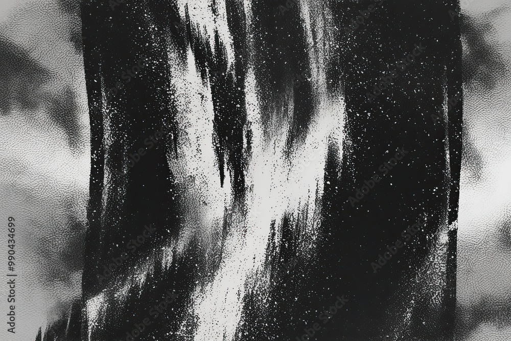 High Contrast Black and White Texture Overlay with Film Grain and ...