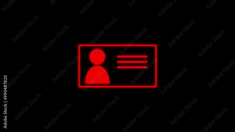 Identification card logo, national identity card icon.personal ...