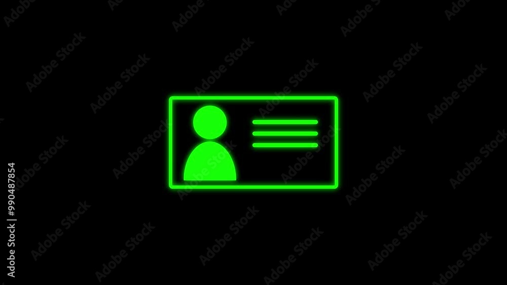Identification card logo, national identity card icon.personal ...