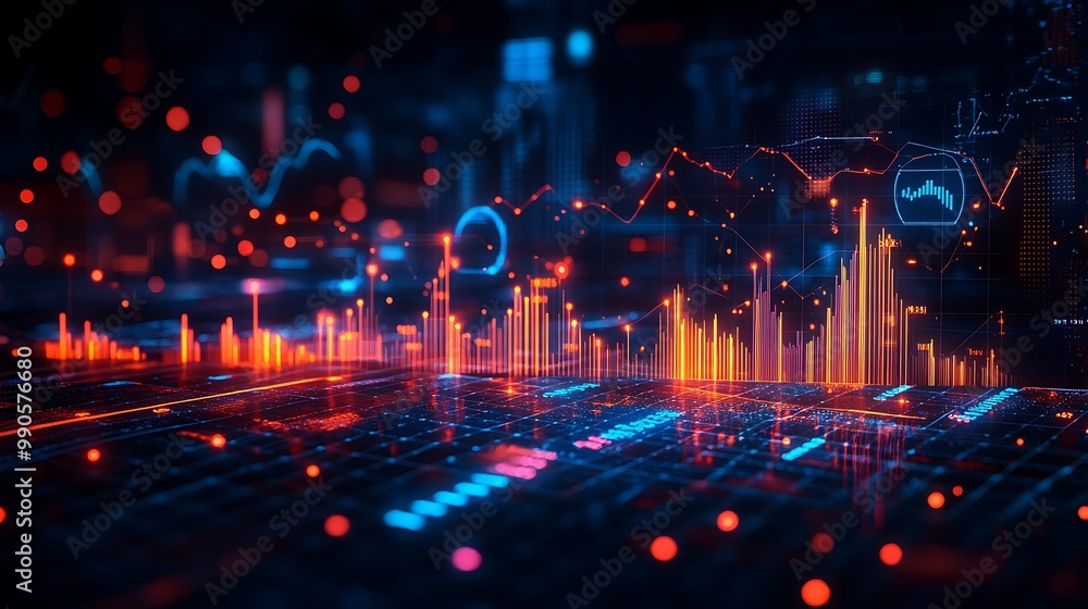 A financial dashboard layout with prominent GDP growth graphs ...