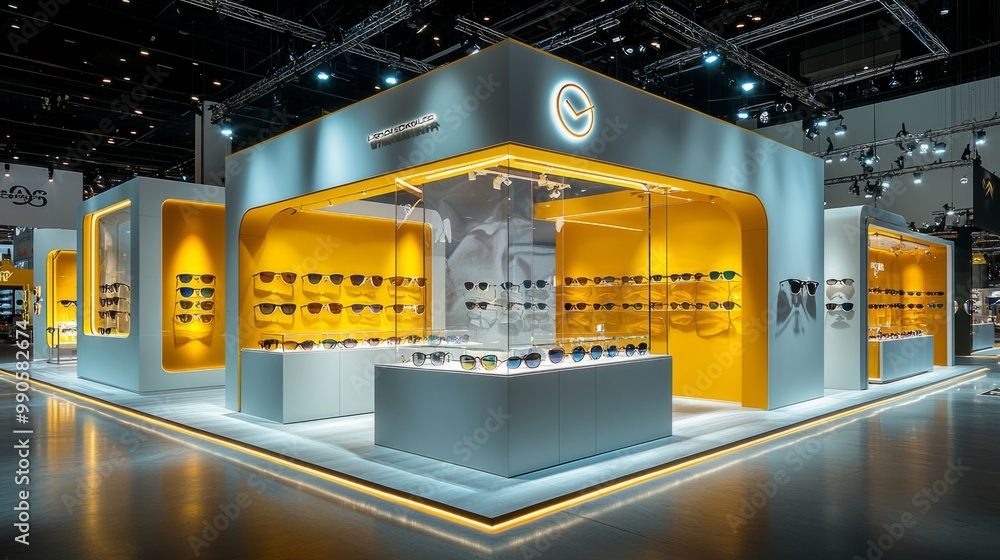 modern trade show booth for a sunglasses. international exhibition for ...