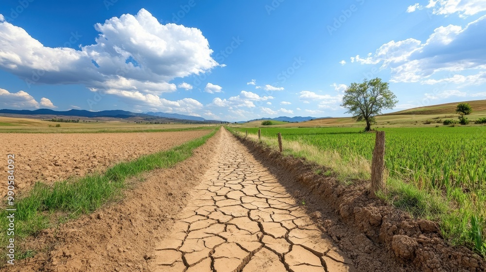 Groundwater beneath dry and cracked earth in drought-prone regions ...