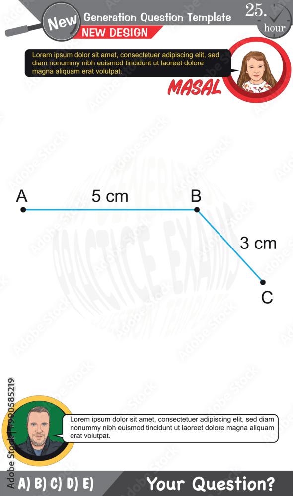 High school, middle school, exam question template, numerical lessons ...