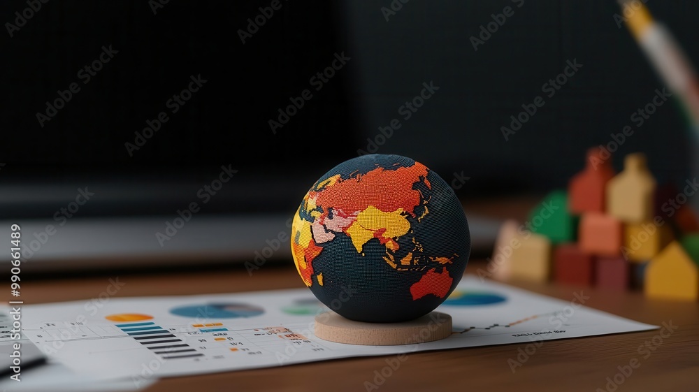 Close-up of a business plan being adjusted for different cultural and regulatory environments ...