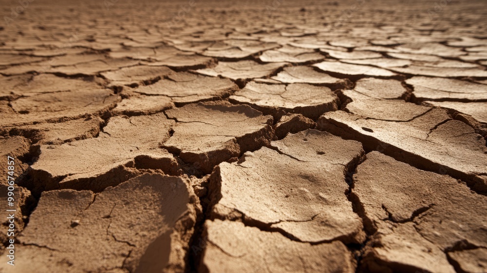 A striking image of dry, cracked earth showcasing deep fissures and ...