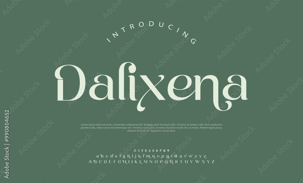 Classic serif font alphabet letters fancy gentle typographic design ...