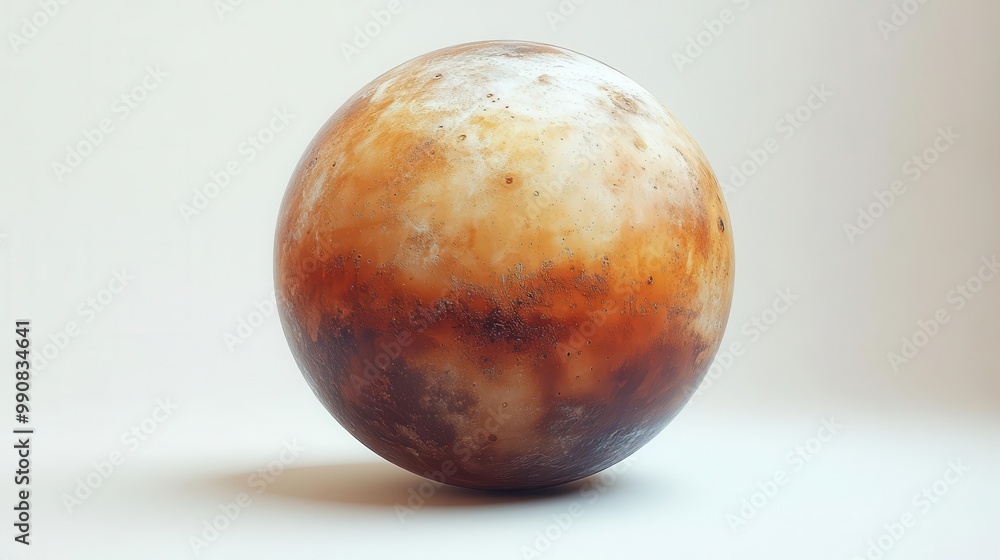 photorealistic rendering of mars with its distinctive red surface and ...