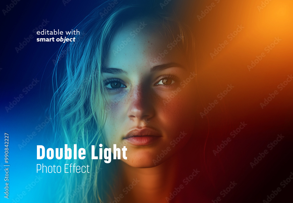 Double Light Photo Effect Stock Template | Adobe Stock