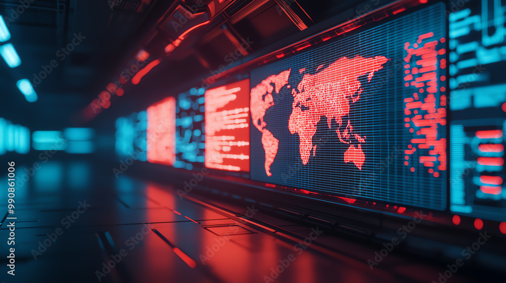 A virtual control center for cloud storage distribution, with a map ...