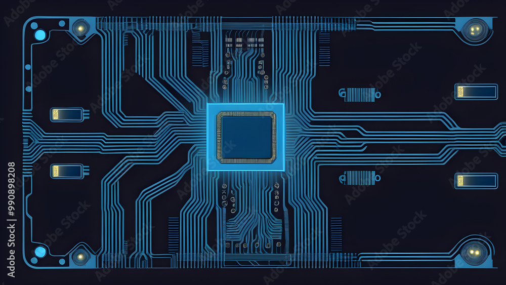 Chip circuit board design, digital life, Internet technology, AI ...