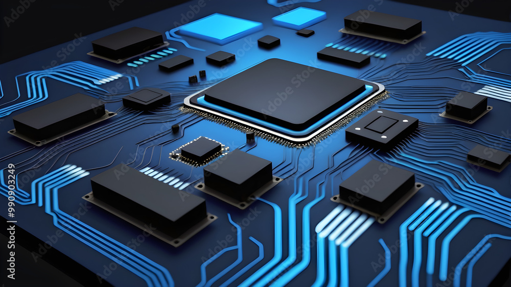 Chip circuit board design, digital life, Internet technology, AI ...