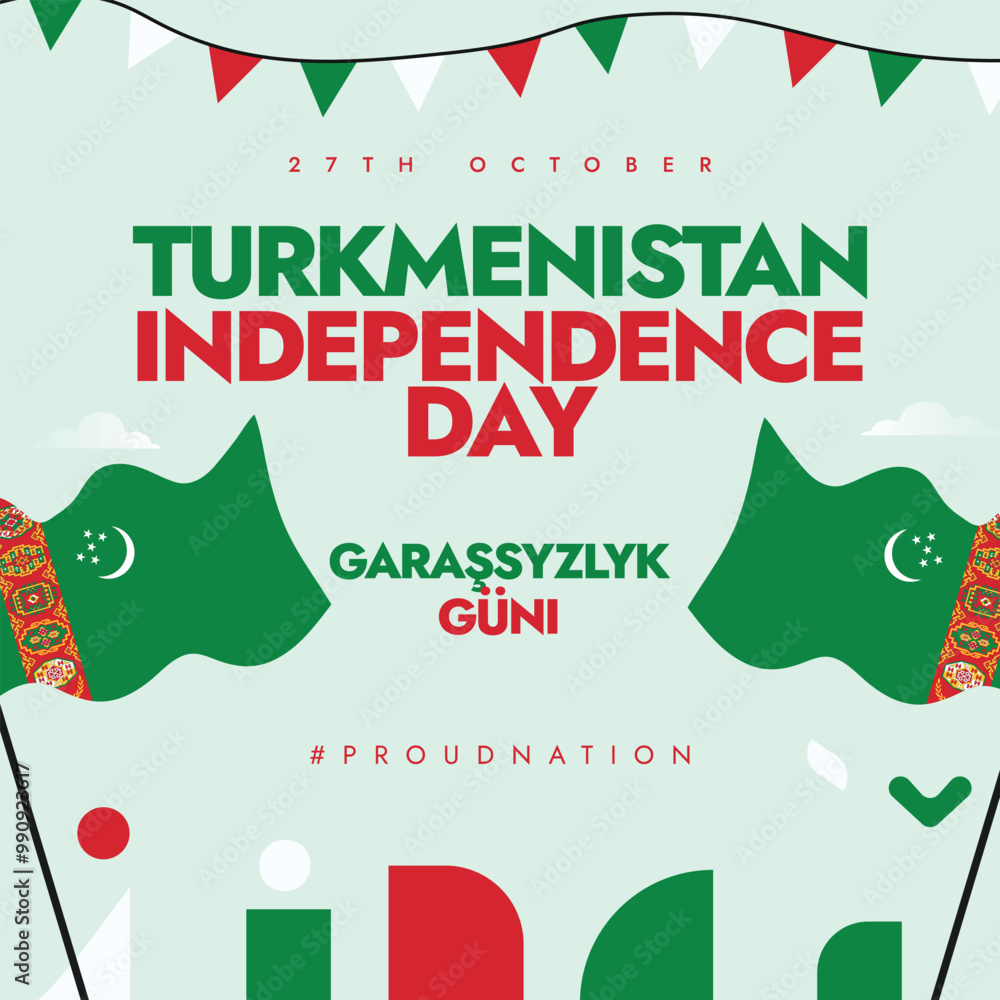 Turkmenistan Independence Day. 27th October independence day of ...
