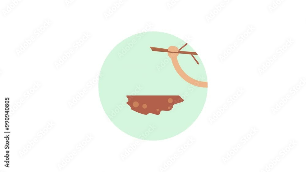 animated cartoon illustration of planting using stem cuttings. alpha ...