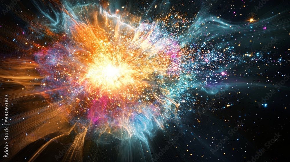 Stunning Celestial Supernova Eruption, Radiant Light Bursts and ... Stunning Celestial Supernova Eruption, Radiant Light Bursts and ...