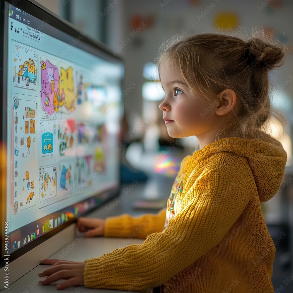 Learning process with visual aids and interactive displays in a ...