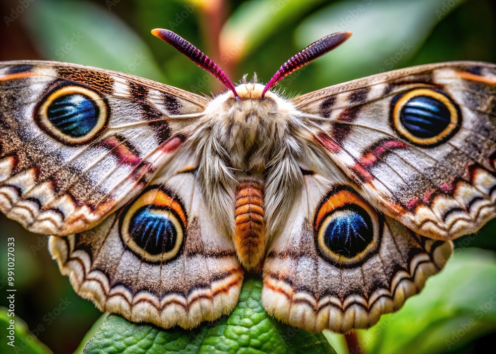 Velvet wings unfold, revealing intricate orbits that resemble eyes ...