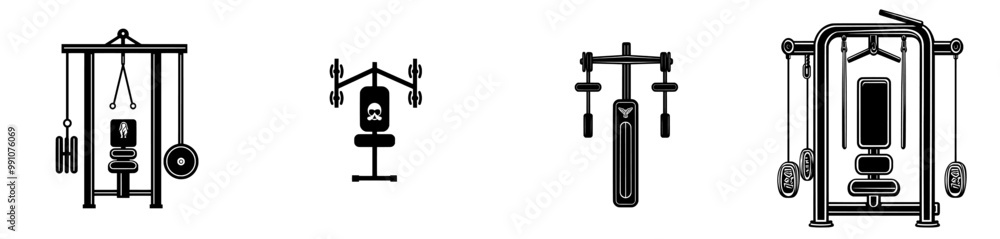 Symbol for an elliptical trainer, a popular cardio machine at the gym ...