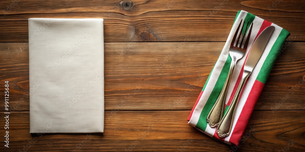 Empty template for restaurant menu card with a traditional Italian ...