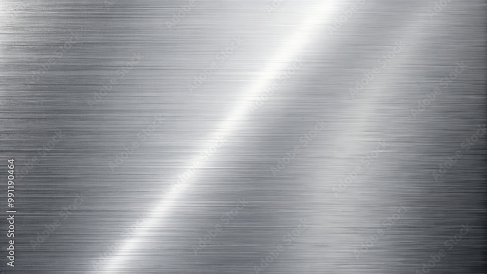 Shiny silver metal sheet with a brushed texture, perfect background for ...